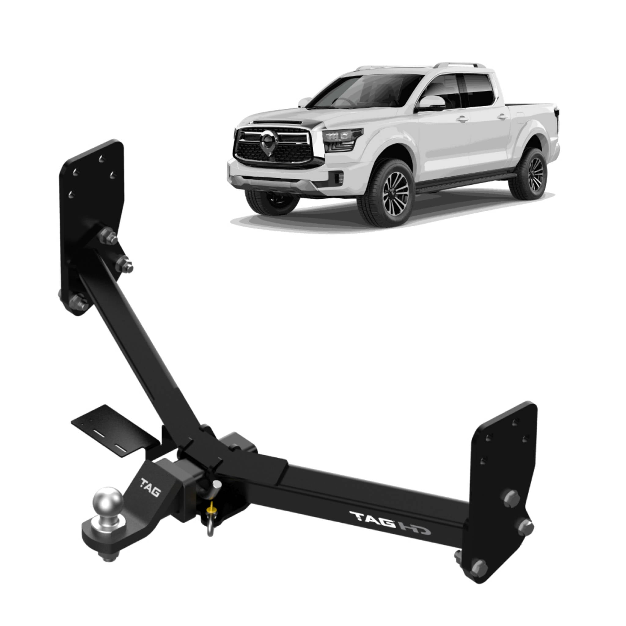 TAG Heavy Duty Towbar For GWM Cannon Alpha Styleside Ute (04/2024 - On